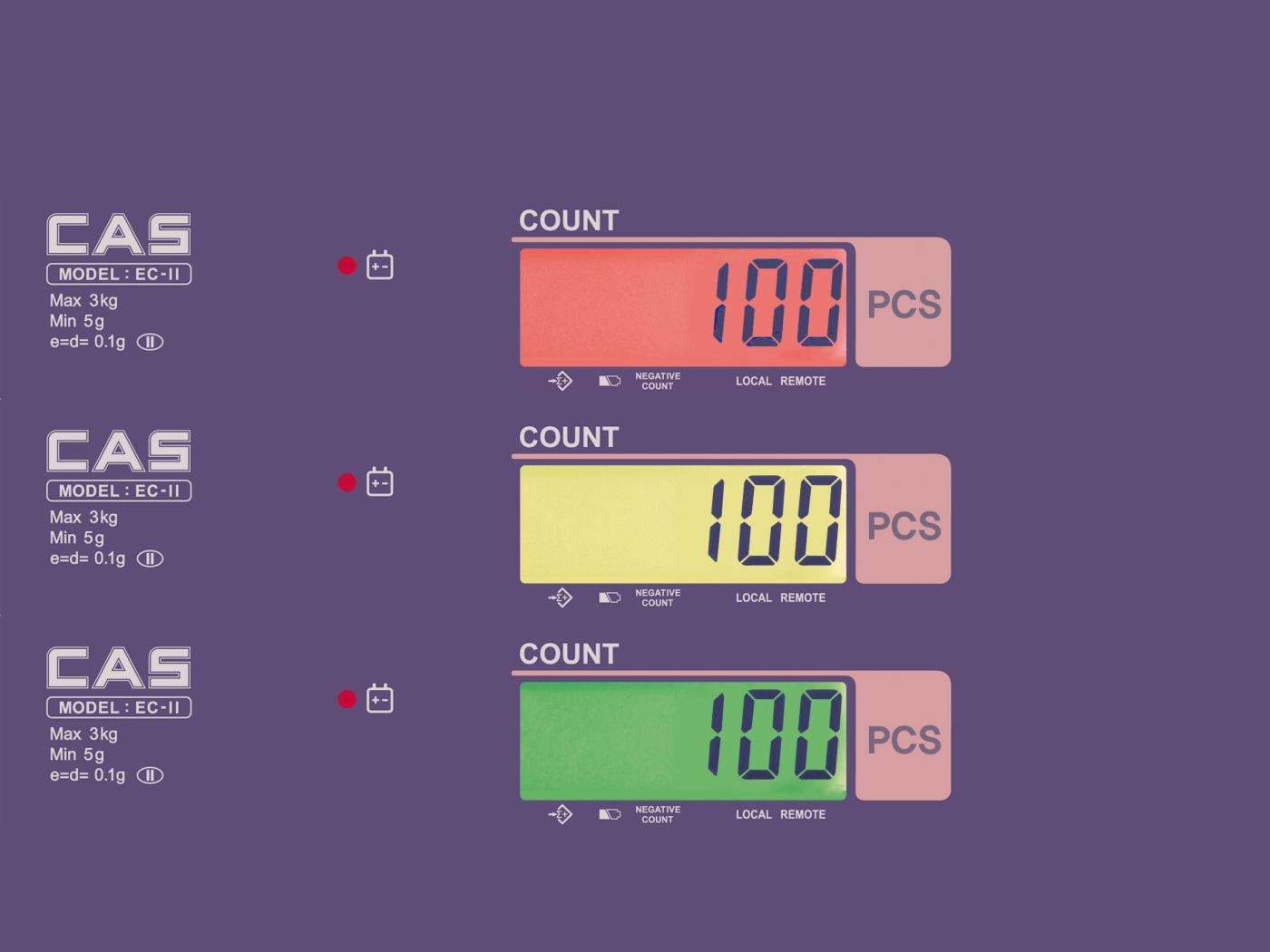 Counting scale CAS EC-II - 15 kg / 0.5 g - Weighing surface 306 x 222 mm